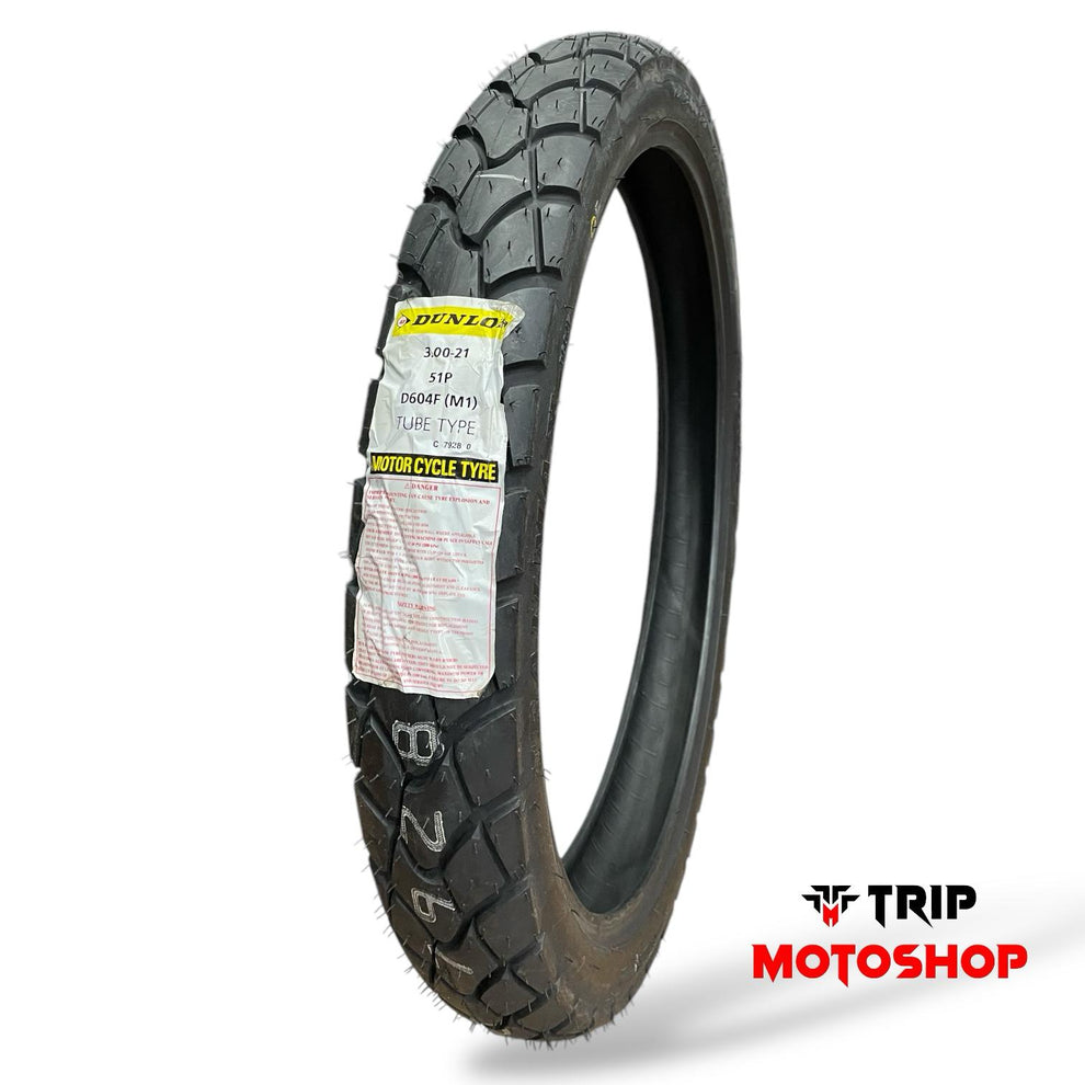 Llanta Dunlop D604 Trailmax 3.00-21 Delantera-TT – Trip Motoshop SV